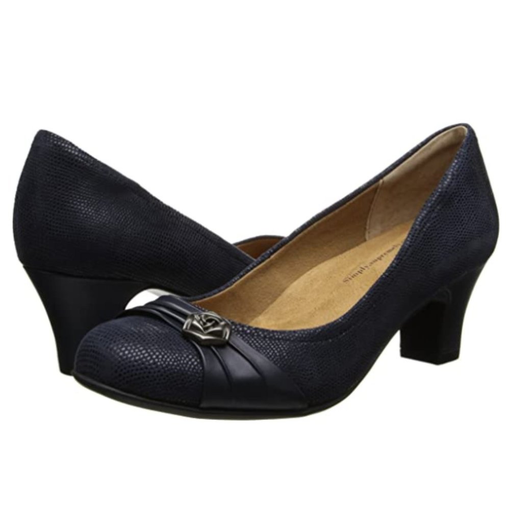 Softspots Tabia Leather Round Toe Comfort Heels 9 - Gem